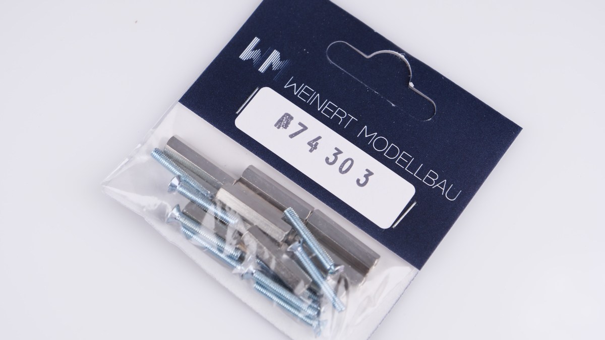 WEINERT 74303 mein Gleis - Gewindebolzen SW 5 L=15mm mit Schrauben M3 ...