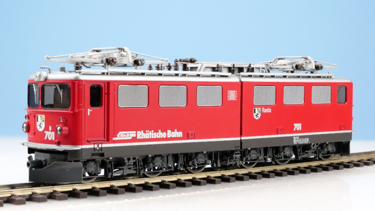 BEMO 1254 121 - RhB Ge 6/6 II 701 "Raetia" Elektrolokomotive, rot - w, 305,90