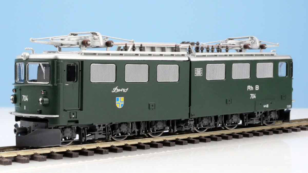 BEMO 1254 114 - RhB Ge 6/6 II 704 "Davos" Elektrolokomotive, grün - w, 305,90