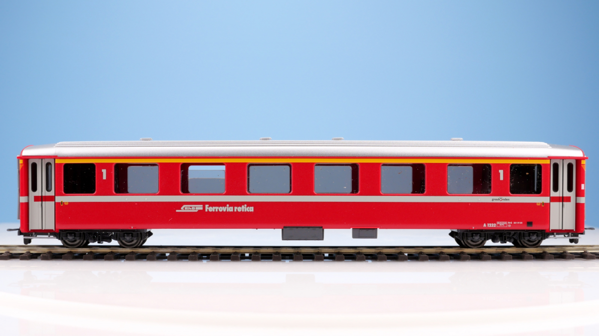 BEMO 3252 162 - RhB A 1232 Personenwagen EW I 4-achsig 1. Klasse, neu ...