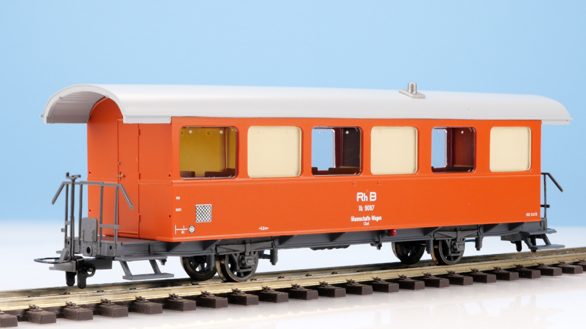 BEMO 3233 197 - RhB Xk 9087 Dienstwagen Montagewagen SF 2-achsig, ora ...