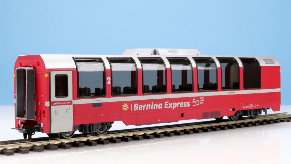 BEMO 3294 151 - RhB Bps 2511 Panoramawagen 4-achsig 2. Klasse, neurot ...