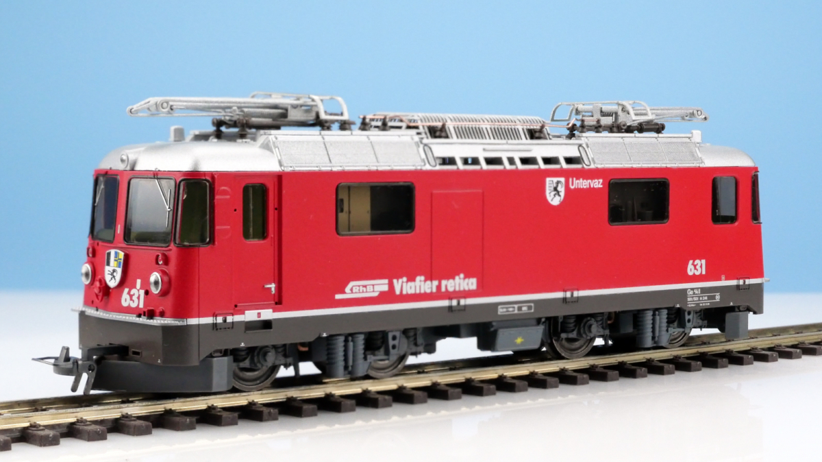 BEMO 1258 131 - RhB Elektrolokomotive Ge 4/4 II 631 "Untervaz", rot ...