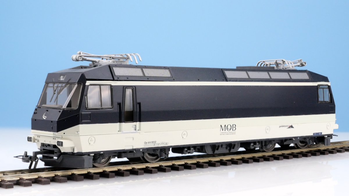 BEMO 1259 352 - MOB Ge 4/4 8002 Elektrolokomotive, nachtblau/beige ...
