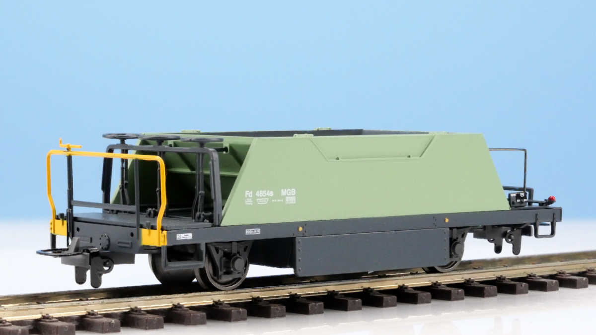 BEMO 2253 264 - MGB Fd 4854 Selbstentladewagen 2-achsig, blassgrün ...