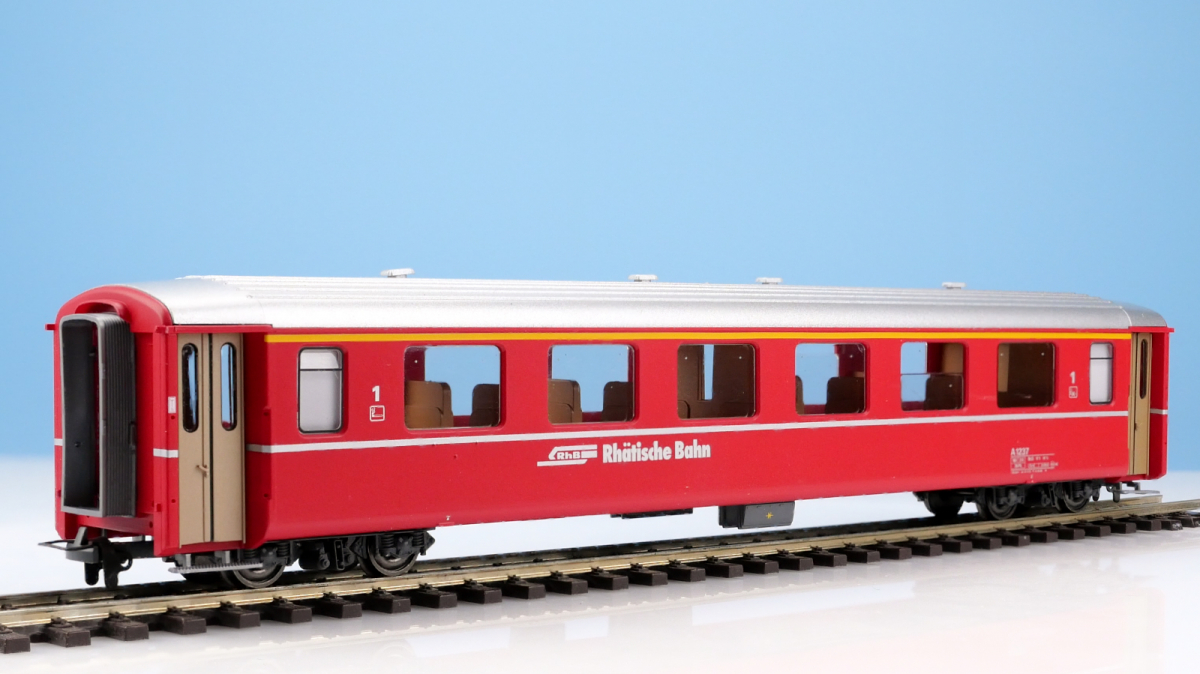 BEMO 3252 127 - RhB A 1237 Personenwagen EW I 4-achsig 1. Klasse, rot ...