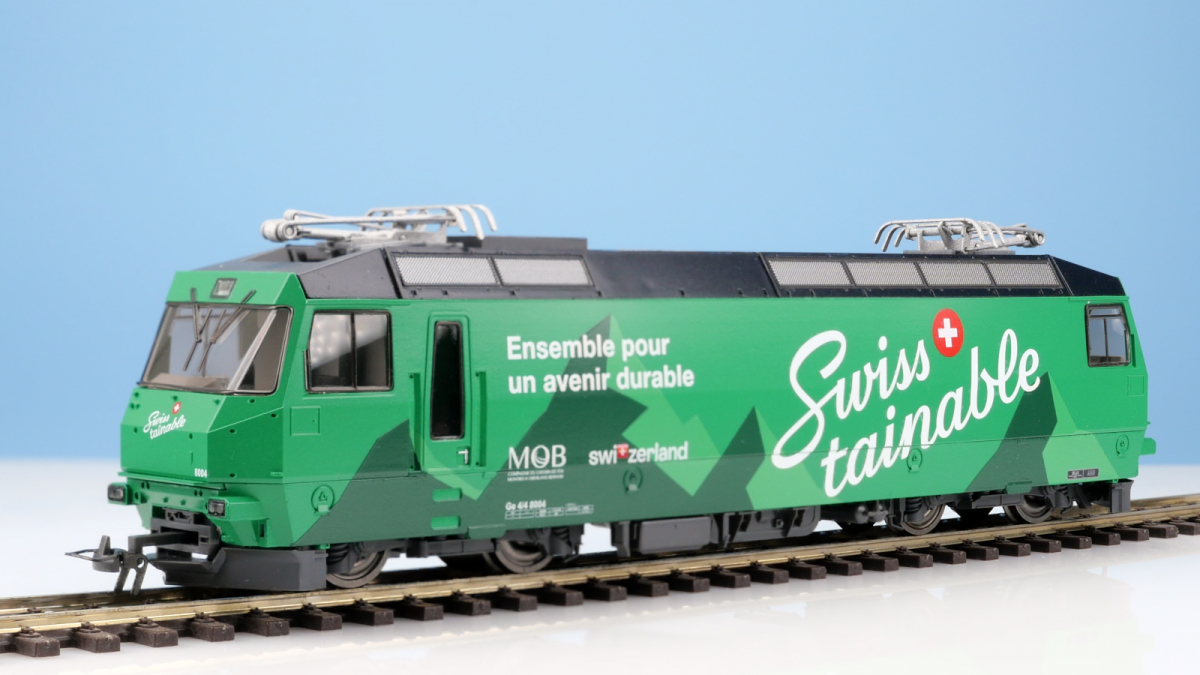 BEMO 1259 344 - MOB Ge 4/4 8004 Elektrolokomotive grün - „Swisstainab ...